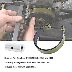 Go Kart Mini Bike 4" Brake Band & Pin Fit for many (Vintage) Mini Bikes Go Karts and ATV's