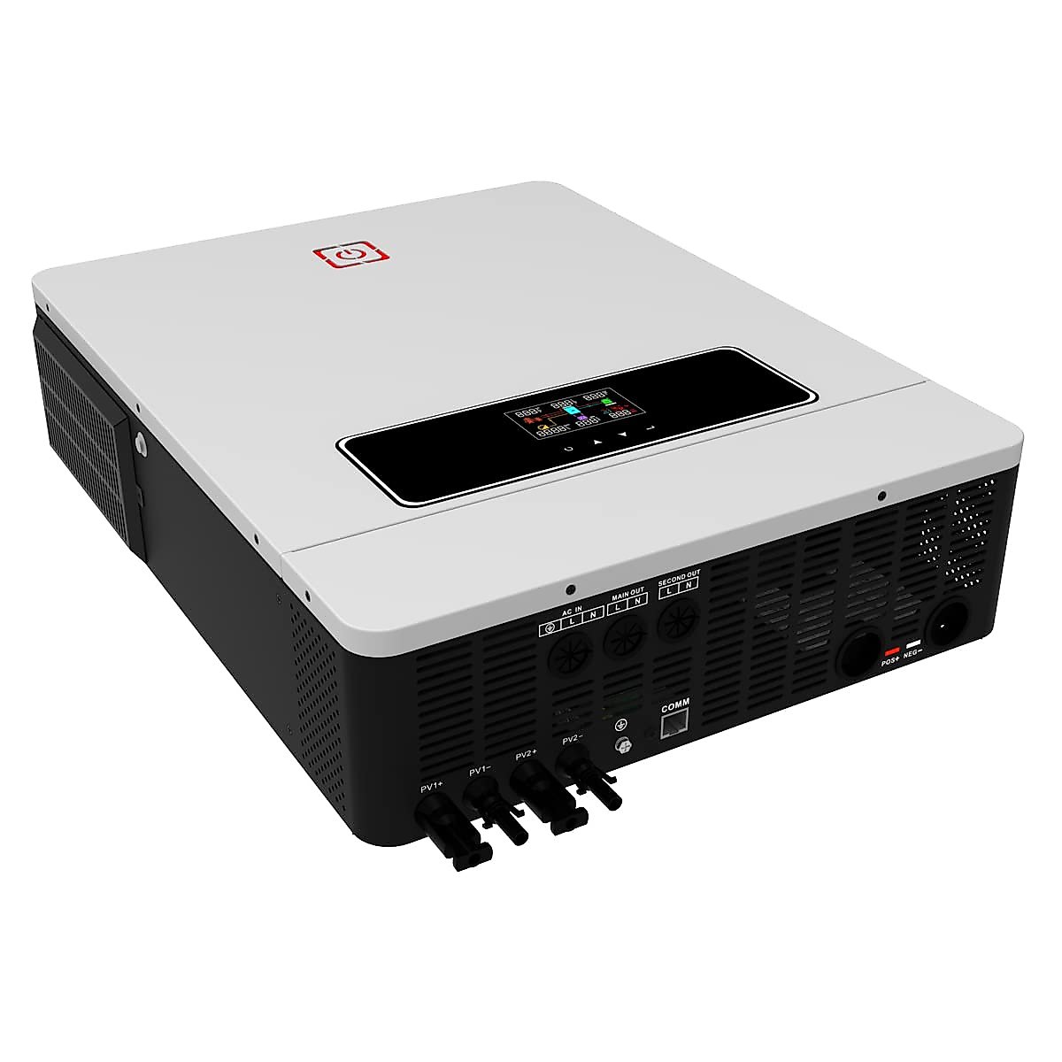 Y&H 8.2KW On/Off Grid Solar Hybrid Inverter Built-in 160A Charge Controller PV Max 500V Input DC48V to AC230V Pure Sine Wave Inverter for Home Energy Storage RV Shed Off-Grid System