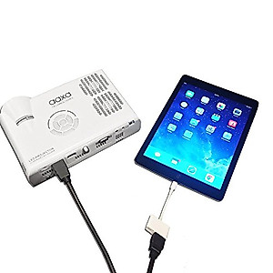 AAXA M4 Mobile LED Projector with 90 Minute Battery Life, WXGA 1280x800 Resolution, 800 Lumens, DTV Onboard, 20,000 Hour LED