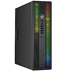 HP RGB Lights Desktop PC ProDesk Computer Intel Core i7 6th Generation Processor 16GB RAM 256GB SSD Win 10 Pro Gaming PC Keyboard & Mouse (Renewed)