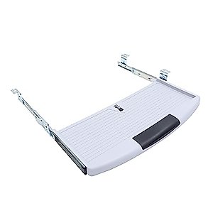 NOLITOY 2 pcs computer keyboard case white drawer multifunction pencil case desk organizer drawer office keyboard drawer computer stand for desk Under Table invisible pen tray plastic