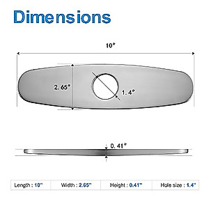 Kitchen Sink Faucet, Kitchen Faucet Stainless Steel with Pull Down Sprayer Brushed Nickel High arc Single Handle Single Hole with 3/8” Male to 1/2” Male Adapter 10 inches Deck Plate