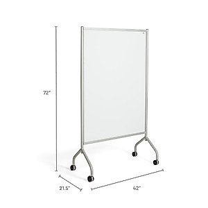 Safco Impromptu Full Whiteboard, Double-Sided Magnetic Dry Erase Board for Home, Office and Classroom, Commercial Grade Steel Frame with Swivel Wheels