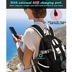 LSSAGOON Backpack for Women Teen Kids Girls, Water Resistant Casual Daypack Fits Laptop with USB Charging Port,Cute Bookbag for Travel,School,Hiking,Gift…