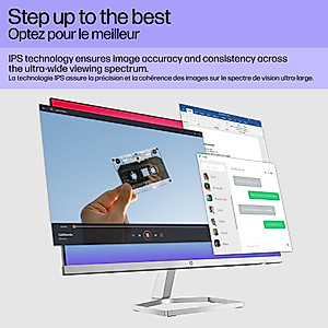 HP Series 5 524sf Monitor 94C17AA#ABA (Replaces M24f) 24" FHD IPS (1920x1080) Display, 1x HDMI, 1x VGA, Flicker-Free, Ideal for Home & Business, Black/Silver