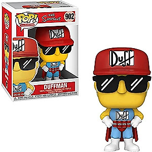 POP The Simpsons - Duffman Funko Pop! Vinyl Figure (Bundled with Compatible Pop Box Protector Case), Multicolored, 3.75 inches