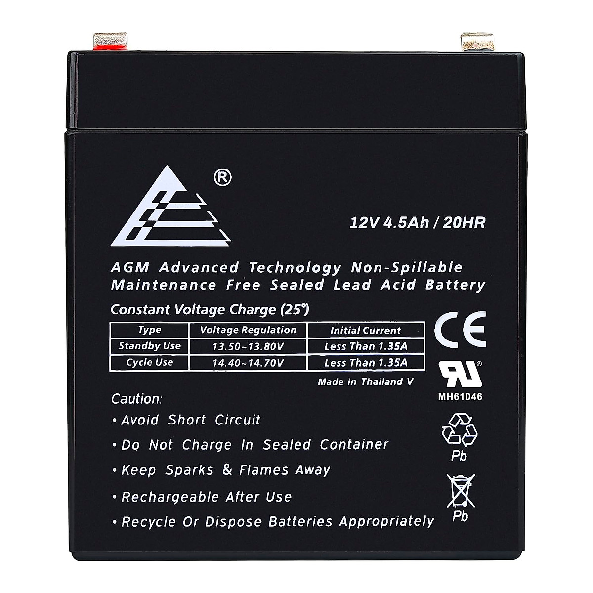 12V 4.5Ah Sealed Lead Acid Battery ECI Power