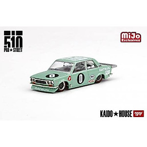Datsun 510 Pro Street KDO510 Light Green (Designed by Jun Imai) Kaido House Special 1/64 Diecast Model Car by True Scale Miniatures KHMG008