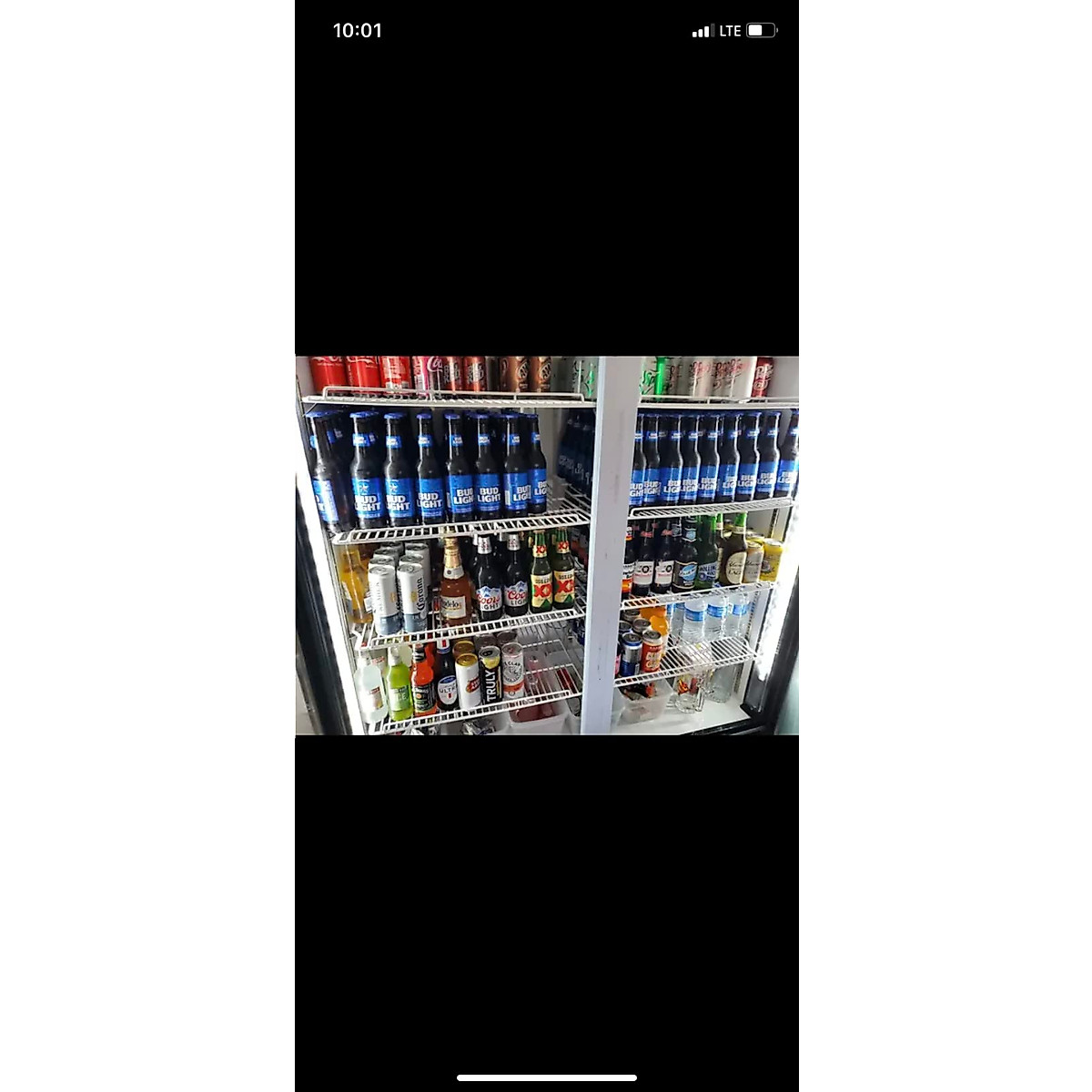 51" glass door merchandiser refrigerator beverage cooler swing door