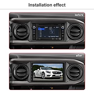 Hikity Android 13 Double Din Car Stereo 7 Inch Touch Screen Car Radio GPS Navigation WiFi Bluetooth FM Radio Mirror Link for iOS/Android Phones, with 12 Led Lights AHD Rear View Camera Mic