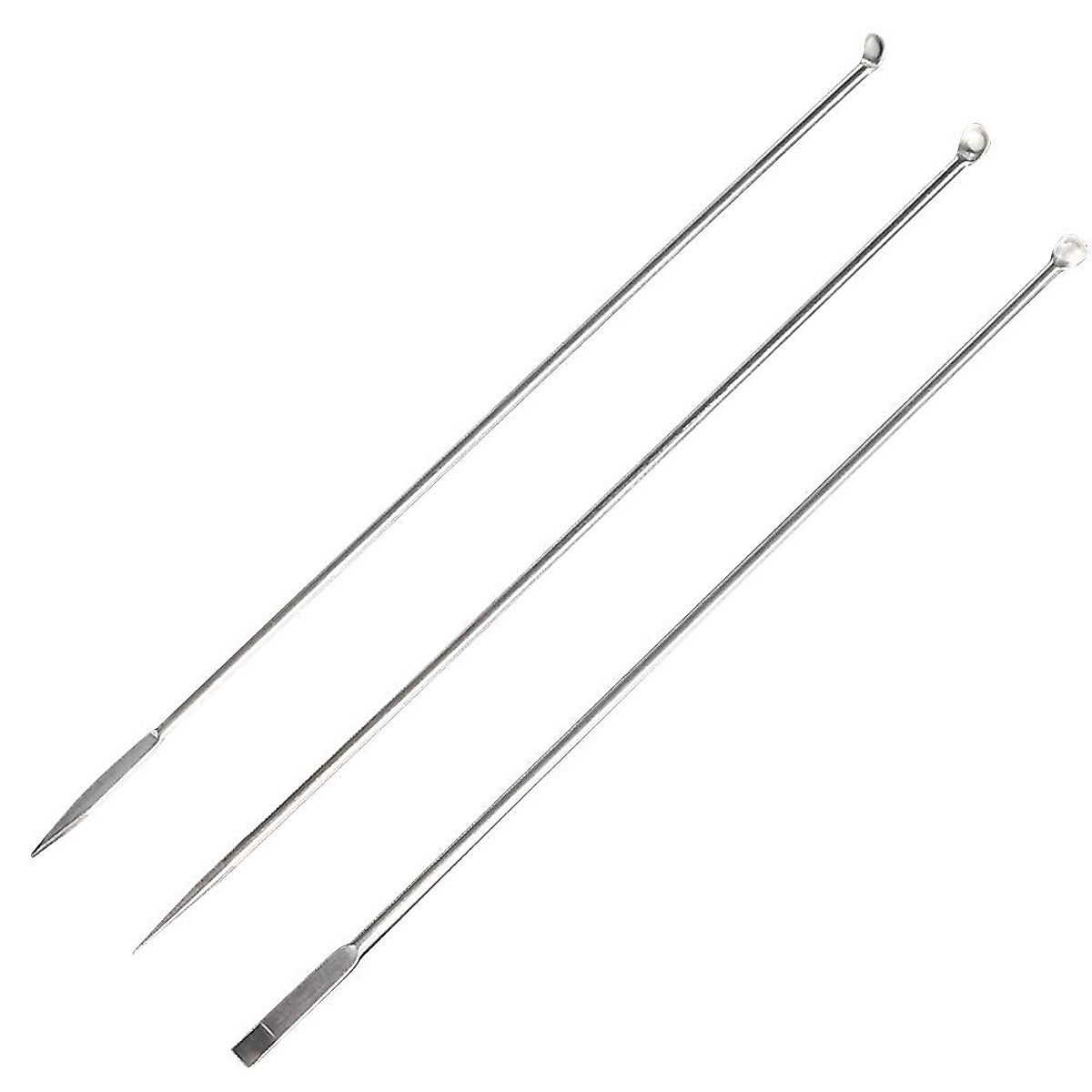 Squadare 6 Pack Micro Spatula，Lab Scoop Spoon Capsule Filler for Powders Stainless Steel Gel Cap Filler