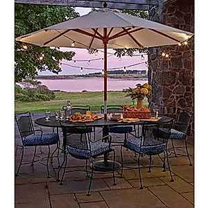 White Outdoor String Lights LED Newpow 100ft with 52 Bright Plastic Bulbs, Dimmable Shatterproof Waterproof 1W 60LM 2200K Warm Glow for Indoor Outdoor Decor and Lighting