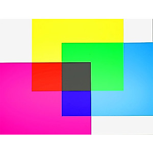 Rainbow Symphony Color Filters - Color Filter Set Consists of six 8" X 10" Sheets - Includes Bonus Sheet of 13,500 Line/Inch Diffraction Grating