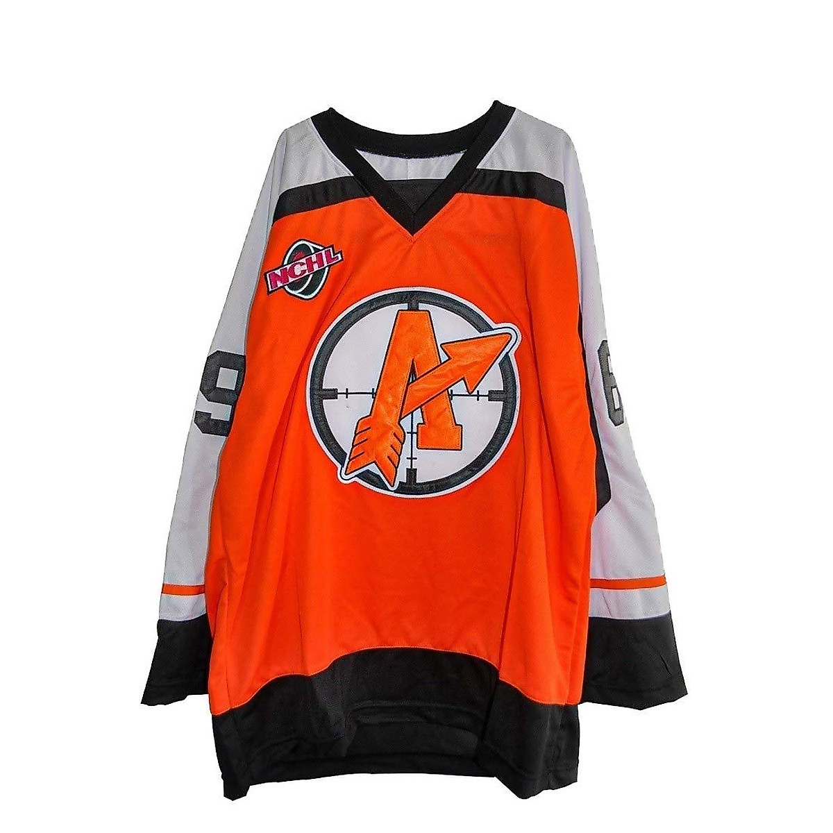 borizcustoms Doug The Thug Glatt Movie Orangetown Hockey Jersey Stitch (54, Orange)