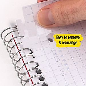 Five Star Insertable Loose Leaf Paper, 1 Pack, 3 Hole Punched, Reinforced Filler Paper, Graph Ruled Paper to Add and Rearrange Pages in Spiral Notebook, 11-1/2" x 8", 75 Sheets/Pack (17018)