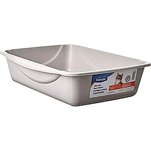 Petmate Open Cat Litter Box, Blue Mesa/Mouse Grey,M (Pack of 1)