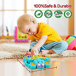 STEAM Life Baby Piano Toys, Baby Girl Toys Infant Toys, Baby Music Toys Baby Light Up Toys for 12 18 36 Months, Infant Toys for 12 Months, Birthday Gifts for Baby, Baby Einstein Piano Toys