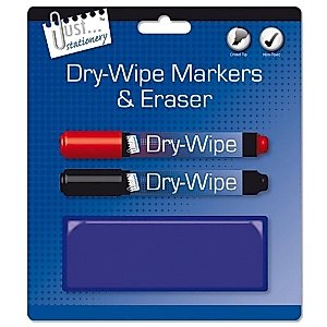Just stationery Whiteboard Marker and Eraser (Pack of 2)