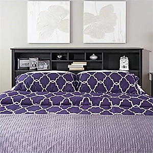 Prepac King Bookcase Headboard, Black