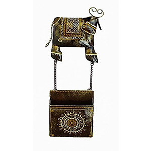 Crafticia Indian Metal Cow Newspaper/Letter Holder Handmade Gift Item for Home Decor Pink City Showpiece