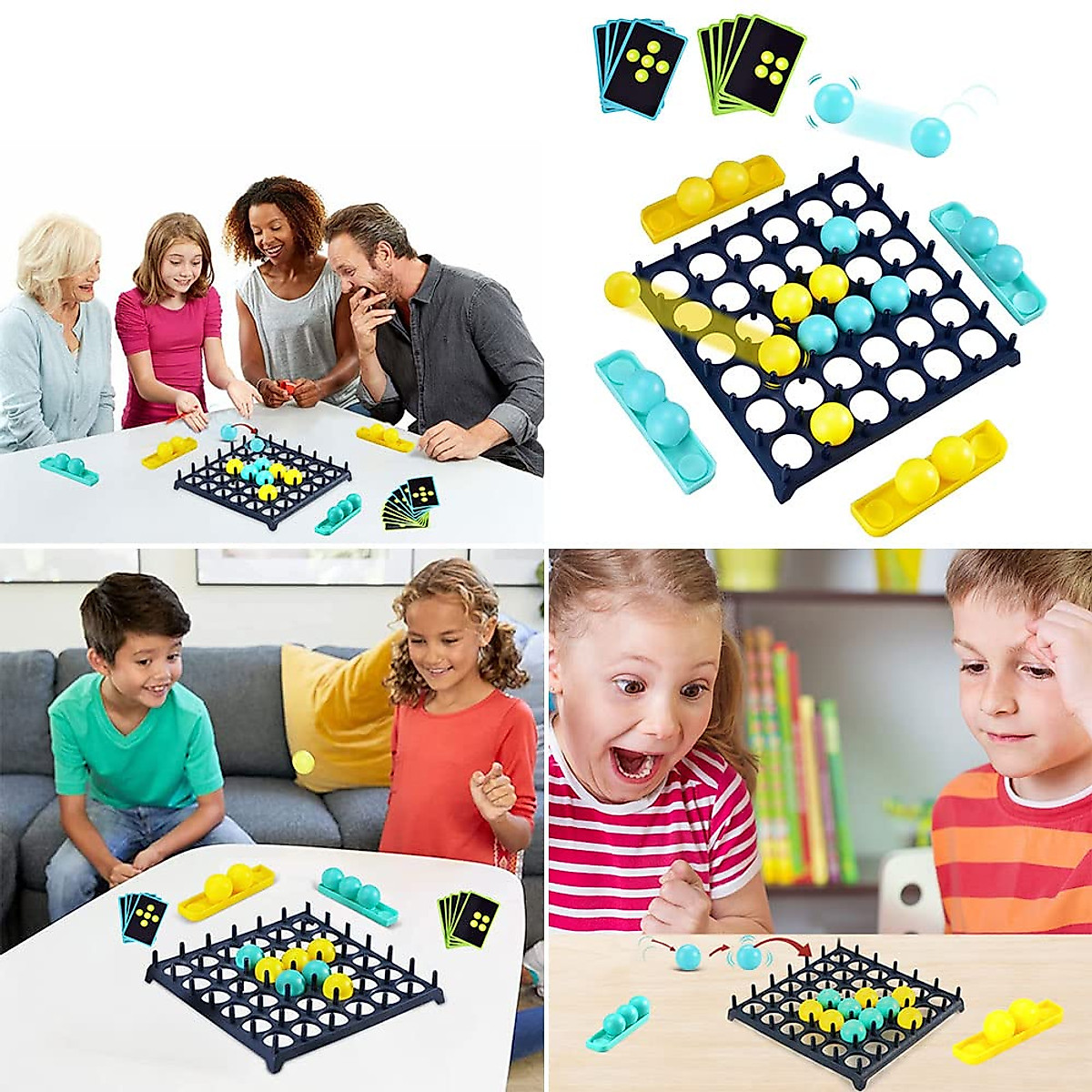 Jumping Ball Table Game, Funny Jumping Ball Tabletop Game, Family Party Board Games Bouncing Ball Game for 2-4 Players