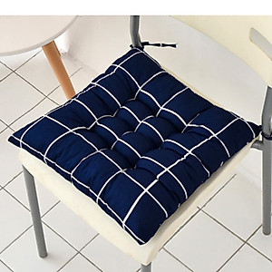 Hiborth Chair Cushion Solid Color Striped Portable Multipurpose Non-Slip Cushion for Home Seat Cushion [Shipped from US]