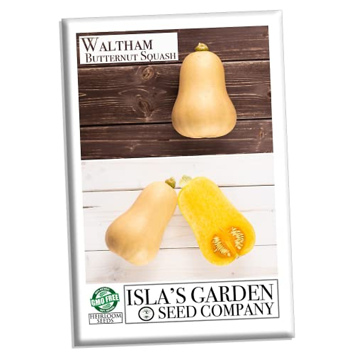 Waltham Butternut Winter Squash Seeds for Planting, 50+ Heirloom Seeds Per Packet, (Isla's Garden Seeds), Non GMO Seeds, Botanical Name: Cucurbita moschata,