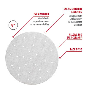 Joyce Chen Steamer Papers, 9-Inch - 50 Count