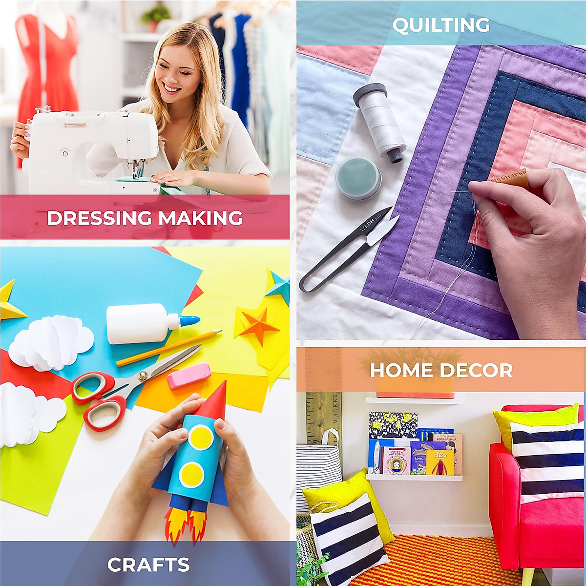 EOVEA | Acrylic Felt Fabric by The Yard | 72" Inch Wide -1.6mm Thick Felt Fabric | Non-Stiff Soft Felt Sheets | Felt Material for DIY,Craft, Sewing,Patchwork, Cushion, Padding(Red, Half Yard)