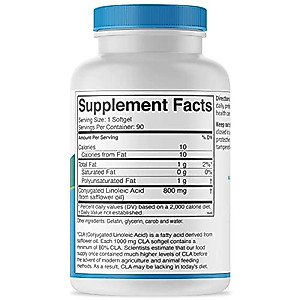 Uni Key Health CLA-1000 | Naturally Supports Healthy Weight Management | 800 mg Conjugated Linoleic Acid | 90 Servings