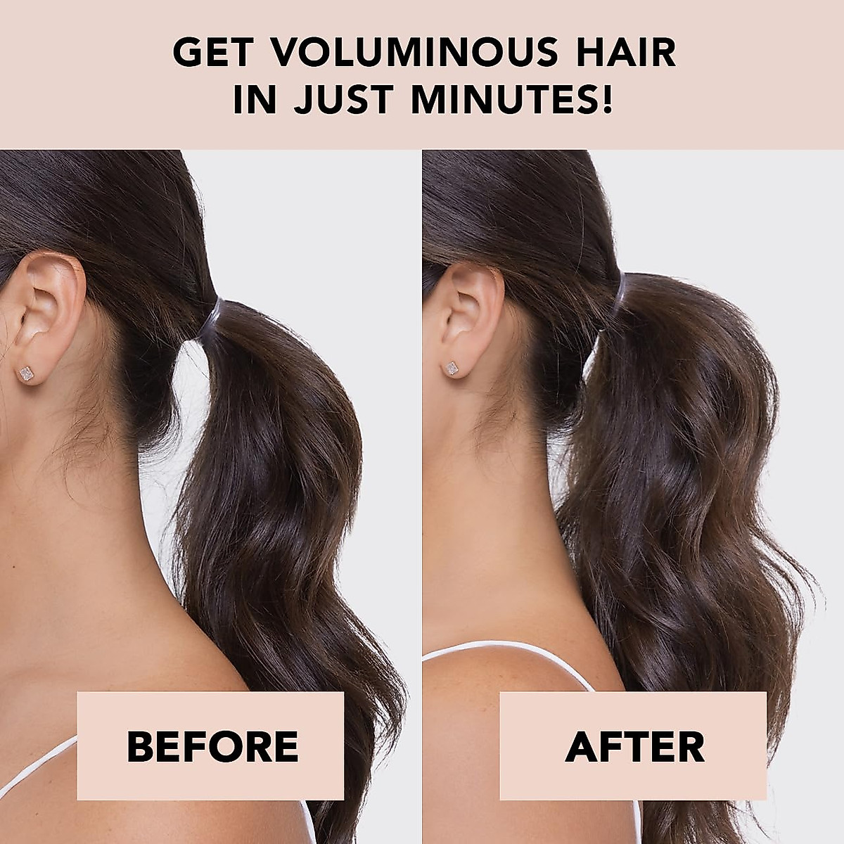 Kitsch PONYFULL Ponytail Volume Enhancer, Volumizing Ponytail Tool, Enhance Ponytail Style for Fine Hair Adds Volume and Lift Perfect for Daily Use & Any Occasion, Hair Accessories for Women (Black)