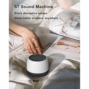 elesories White Noise Machine, Small Sound Machine for Adults Baby Sleeping, Also Be Used as a Multifunctional Speaker for Home, Office Privacy | Nursery | Travel | 13 Soothing Sounds