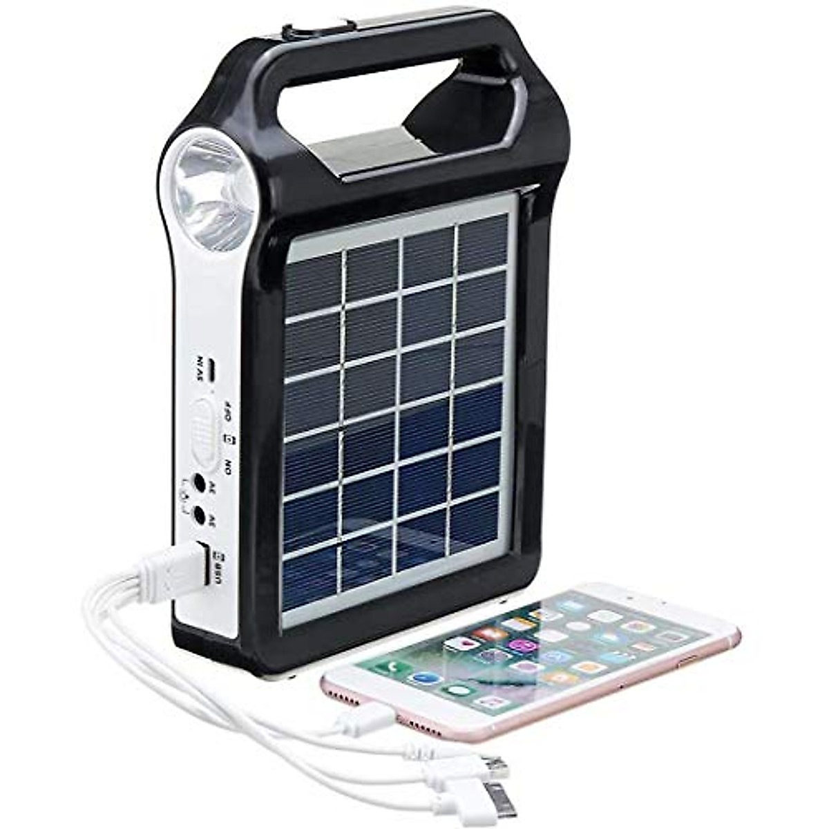 JAY-LONG Portable Solar Generator USB Charger 6V 9W Solar Panel Power Storage Generator Home System Kit Rechargeable
