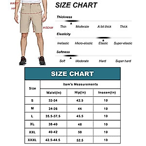 Libin Men's Outdoor Hiking Shorts Lightweight Quick Dry Stretch Cargo Shorts Travel Fishing Golf Tactical Shorts, Grey L