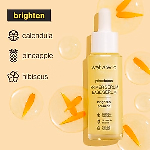 wet n wild Prime Focus Pore Minimizing Facial Serum Primer Makeup Extending | Reduces Pores | Improves Skin Texture | Exfoliates | Retinol Alternative, Hydrating