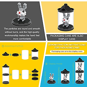 KADELE Easter Bunny Animals Toy Building Sets，Extremely Creative and Challenging STEM Building Toys,Educational Toys for Boys and Girls Ages 8 and Up(80 Pieces)