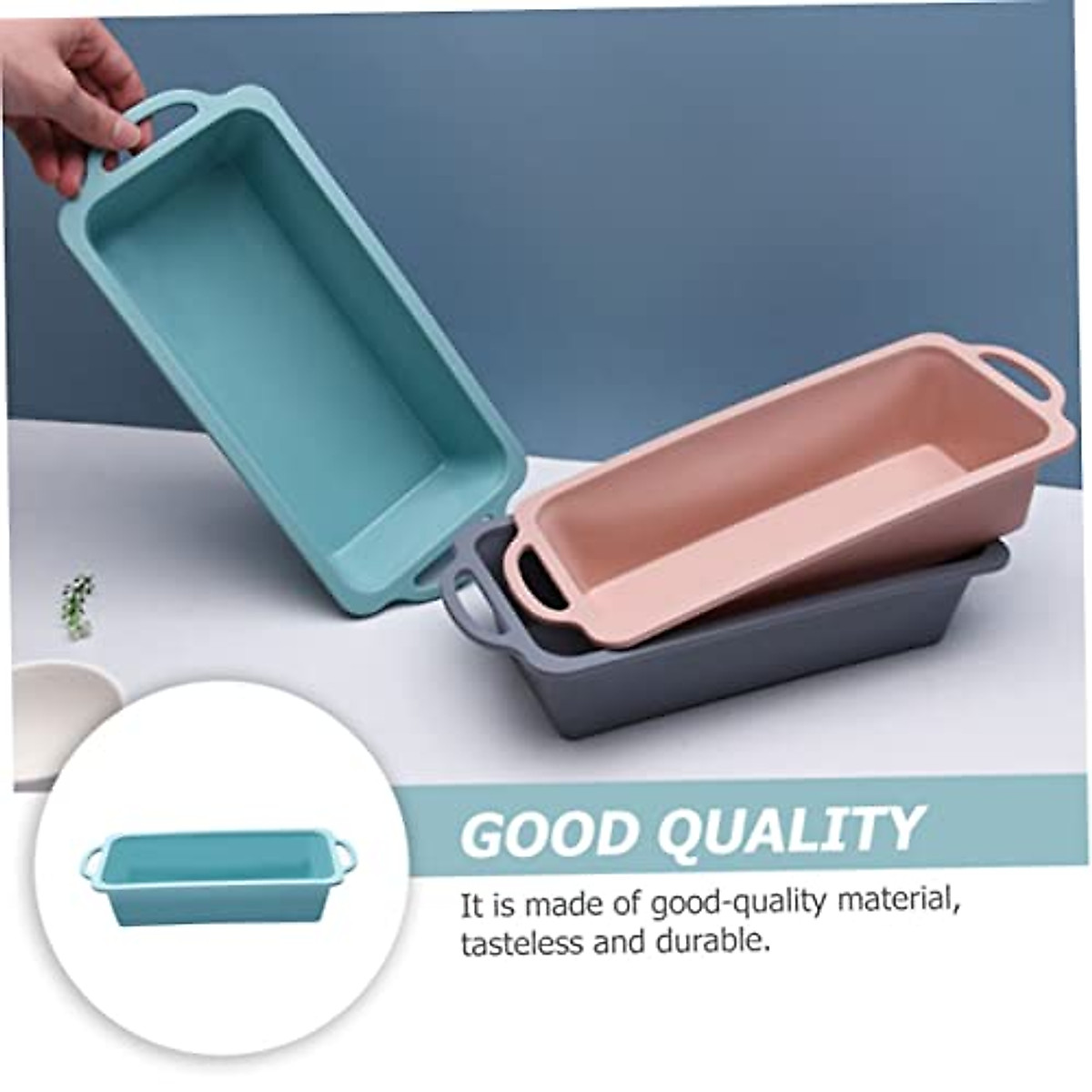 RORPOIR 1pc Cake Mold Square Cupcake Pans Pizza Tray Silicone Muffin Pan Rectangular Toast Pan Toast Baking Rectangular Bread Baking Tools Home Bakeware DIY Bread Mold Silica Gel Self Made