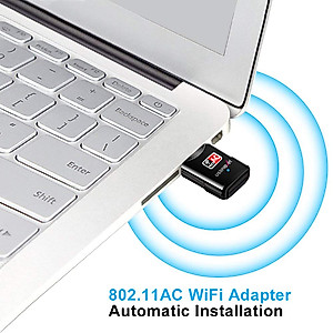 USB WiFi Adapter for PC,600Mbps Dual Band WiFi USB 802.11AC WiFi Adapter for PC Desktop Laptop,2.4GHz,5GHz USB WiFi Dongle Wireless Network Card Adapter Support Windows10/8/7/XP,Mac OS 10.9-10.15