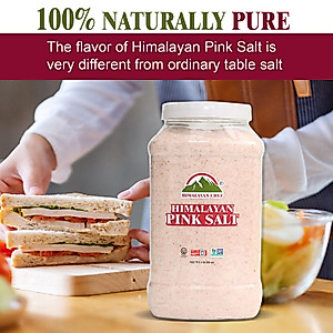 Himalayan Chef Pink Salt Fine Grain, Plastic Jar - 5lbs GMO & Gluten-Free
