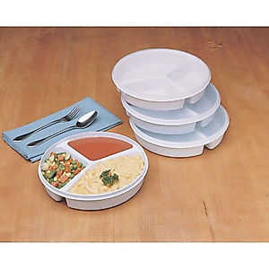 Partitioned Scoop Dish with Lid - Red