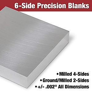 TCI Precision Metals 4140 Carbon Steel Plate Sheet, 6-Side Precision Sized, Ground and Milled Flat Blanks .750” Thick X 12.000" X 11.750"