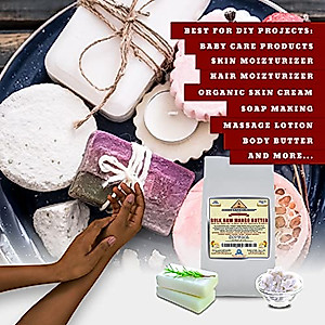 ANCIENT HEALTH REMEDIES Organic Unrefined Raw MANGO BUTTER JAR/BLOCKS Bulk, Light Mango Aroma, Non-Greasy Base for Beauty, Skin Moisturizing, DIY Base for Body Butter & Hand Creams (2 LB)