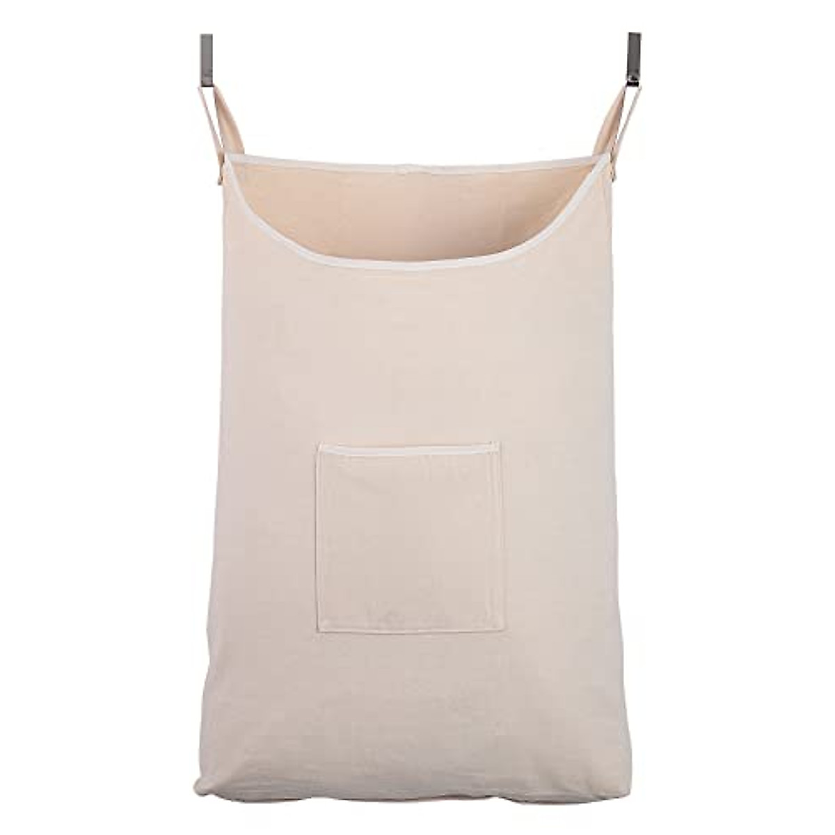 GORISEN Laundry Collector, Laundry Hamper, Door Hanging Laundry bag with hooks (Beige, 65Liters)