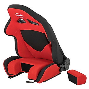 SimFab Flight Simulator Seat With Seat Base Cut Out For Fighter Stick Or Helicopter Collective, red