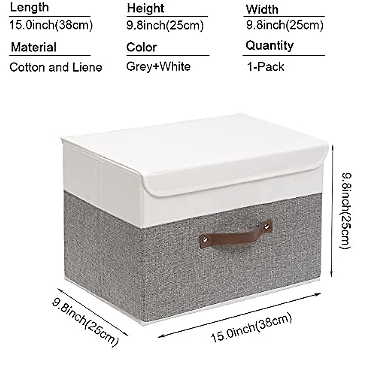 Yawinhe 2-Pack Large Storage Basket, Shelf Basket, Collapsible Storage Bin, Storage Baskets for Baby Clothes Toys Books Organizing