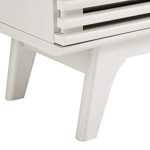 Modway Render Mid-Century Modern Low Profile 59 Inch TV Stand in White