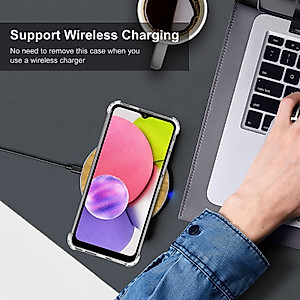 Samsung A03s Case, Samsung Galaxy A03s Cases and Screen Protector, Shockproof Crystal Clear Slim Soft Silicone TPU Protective Phone Cover for Samsung Galaxy A03s (Clear), 6.46 x 2.99 x 0.36 inches