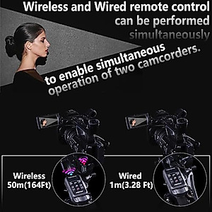 Wireless Camcorder LANC Remote Control for Sony and Canon with 2.5mm Jack or Remote Jack, Video Zoom, Focus, IRIS and Recording Wireless Remote Controller for Canon Vixia HF G40, G50, G70, G60, XA11