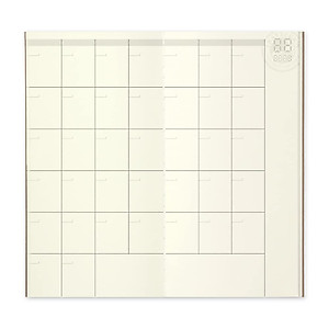 1 X Midori Traveler's Notebook (Refill 017) Monthly Diary