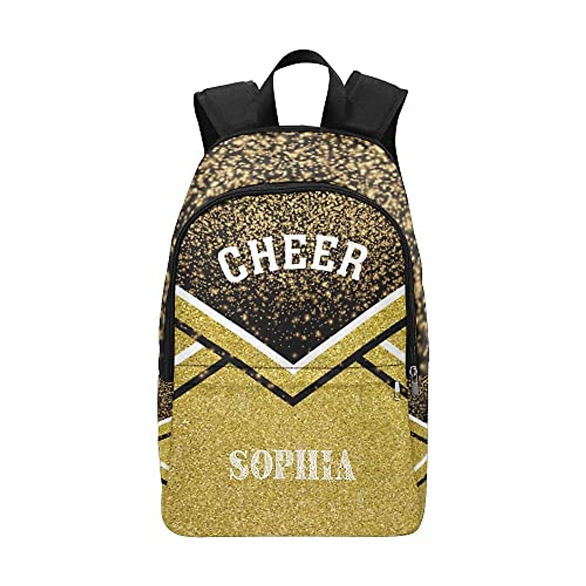 Golden Bling Cheerleaders Backpack Casual Travel Daypack for Men Women Gift 11.8''(L) x 5.51''(W) x 17.72''(H)